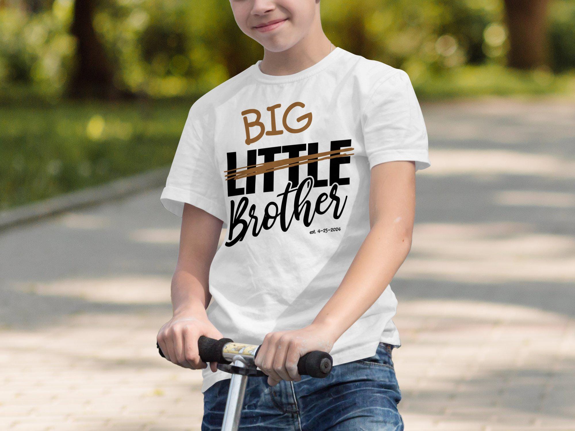 Little Brother Upgraded to Big Brother Custom Date Sweatshirt Sibling ...