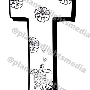 Sunflower Alphabet Inspired Digital Coloring Book - Etsy