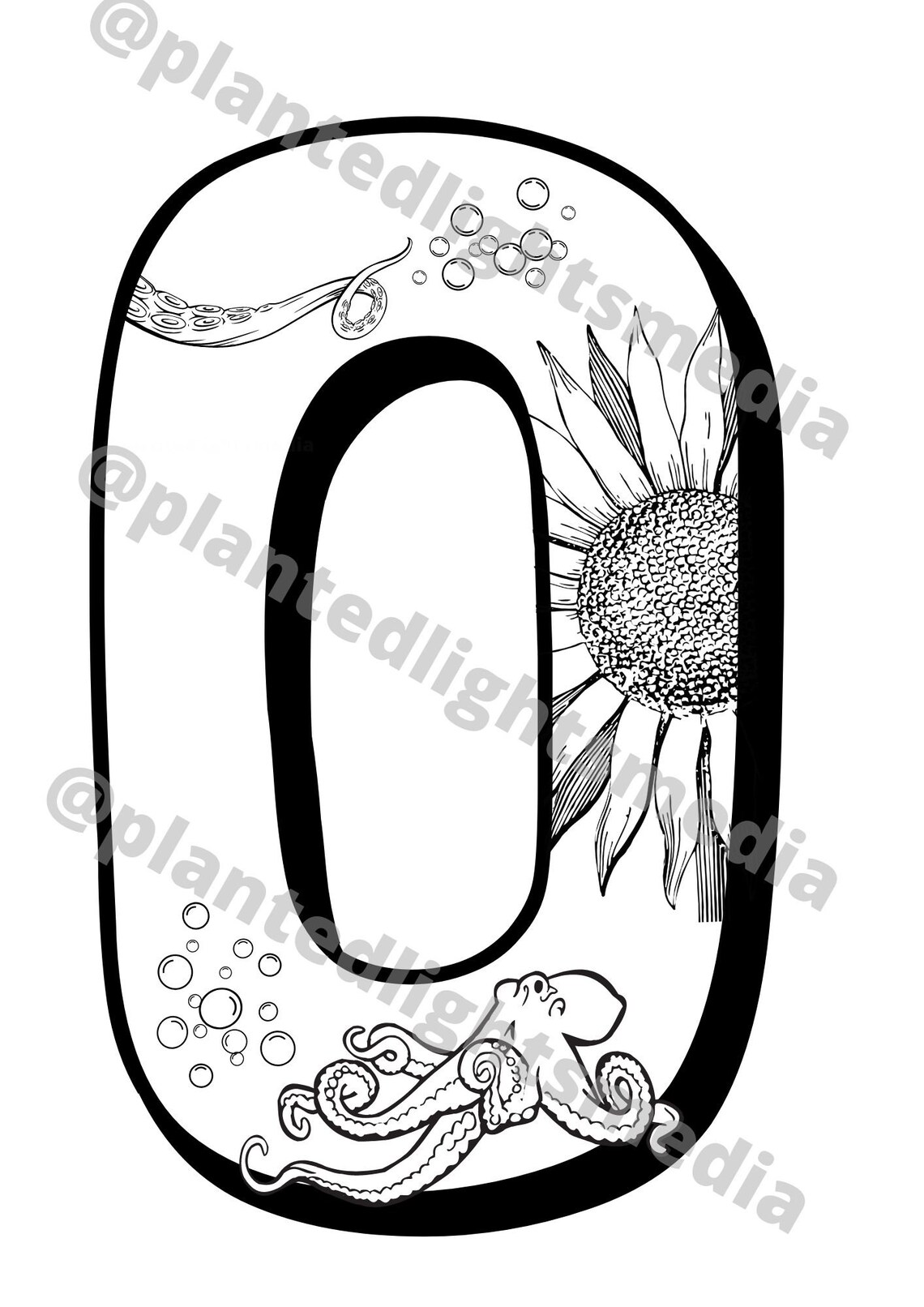 Sunflower Alphabet Inspired Digital Coloring Book - Etsy