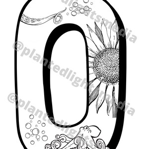 Sunflower Alphabet Inspired Digital Coloring Book - Etsy