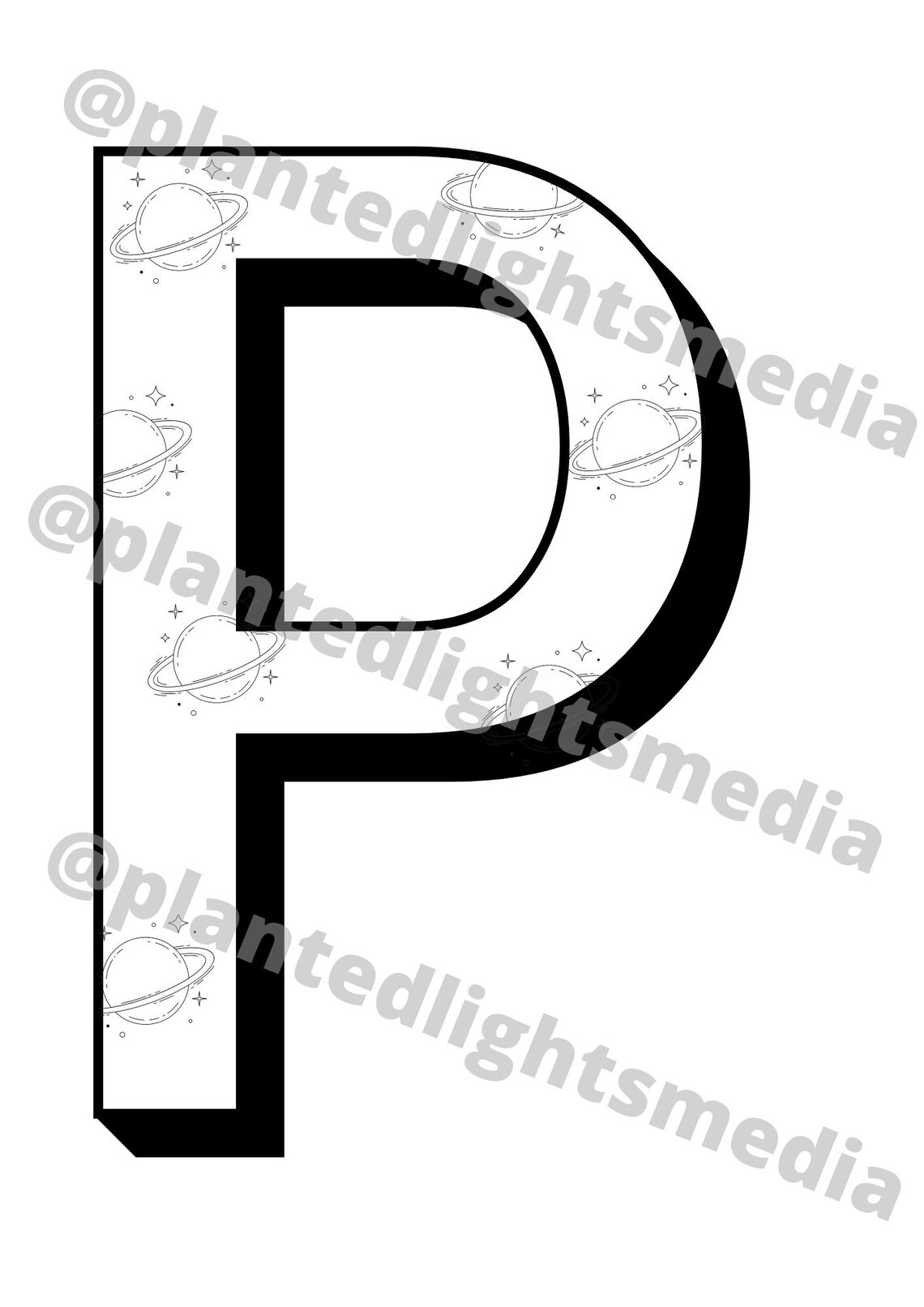 Moon Inspired Alphabet Digital Coloring Book - Etsy