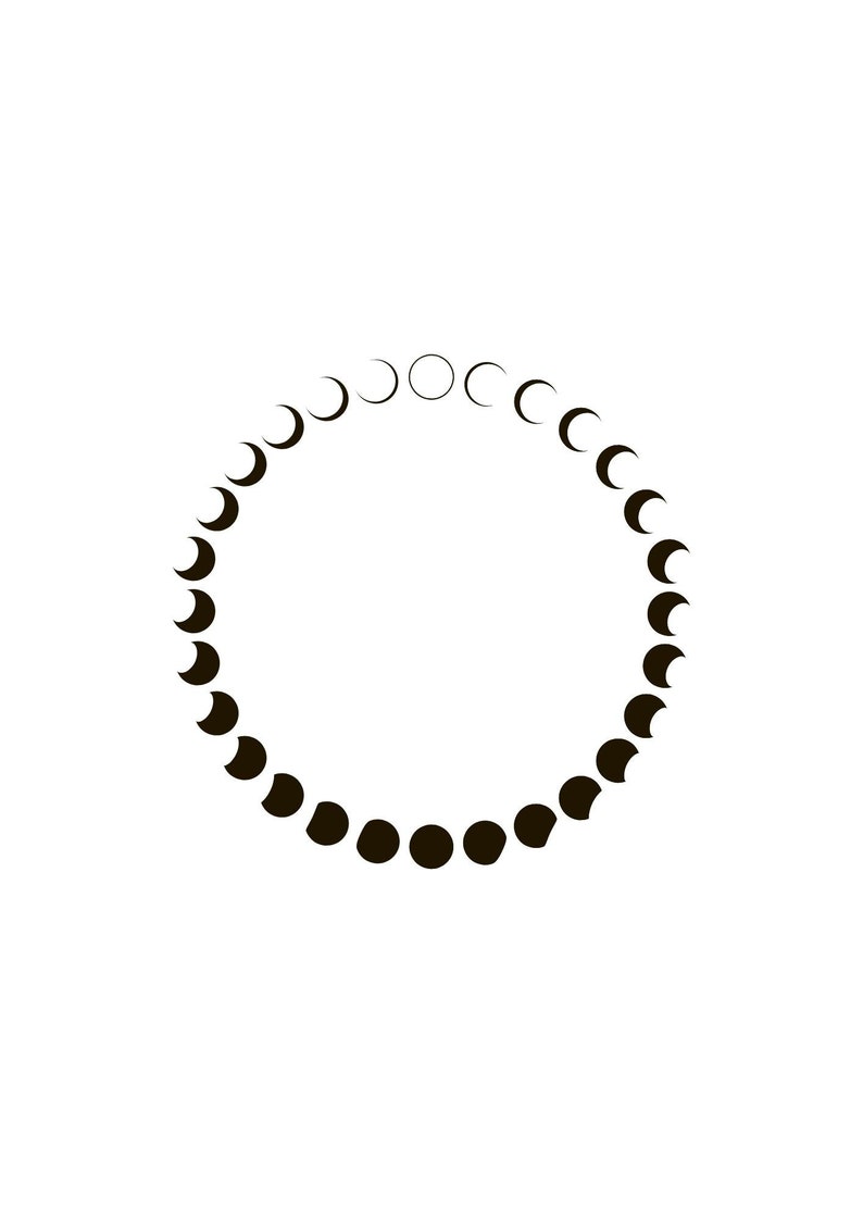 Luna Svg, Fases Lunares Svg, - Etsy España