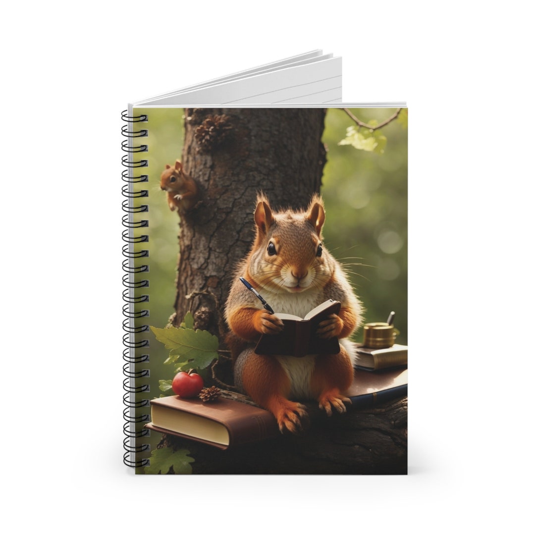 Enchanting Squirrel Journal Spiral Notebook - Ruled Line - Etsy