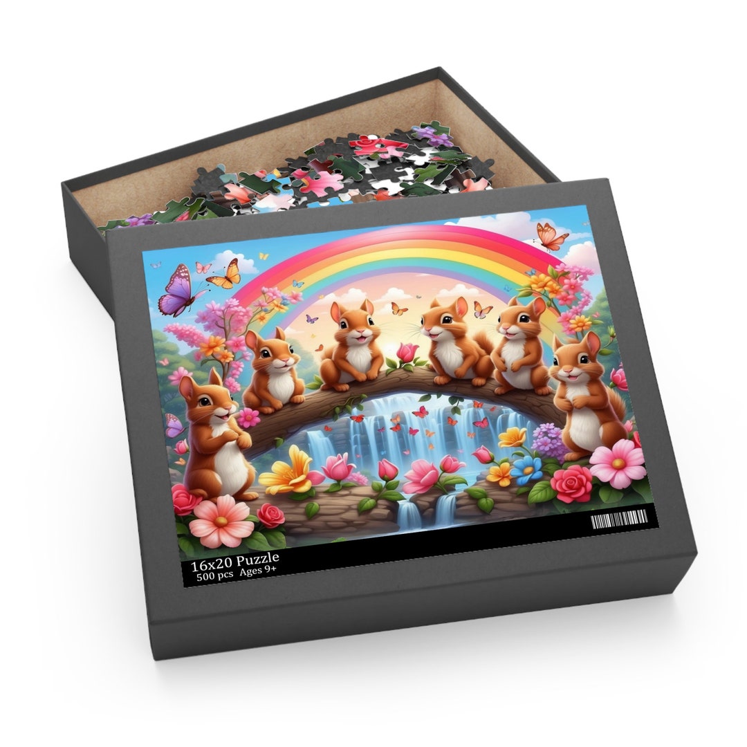 Squirrel Puzzle 120, 252, 500-piece, Squirrel Lover Gift, Christmas ...