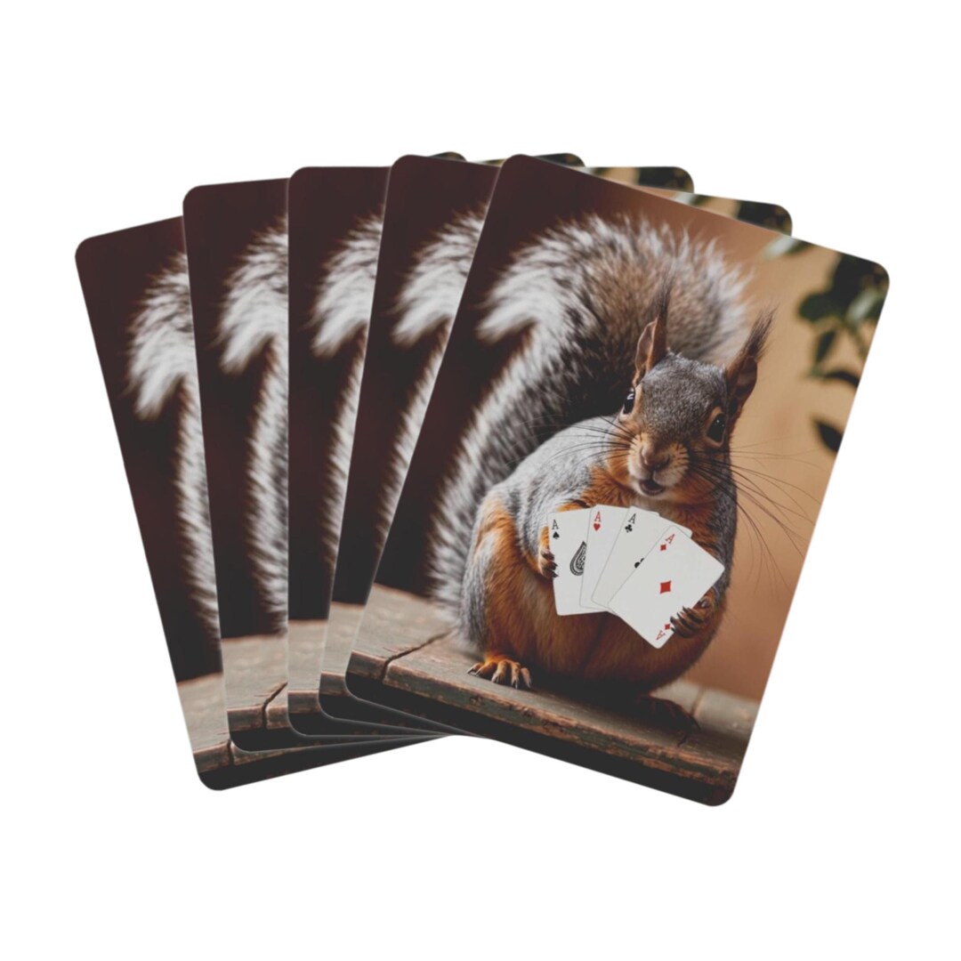 Squirrel Playing Cards, Cute Playing Cards, Squirrel Poker Cards ...