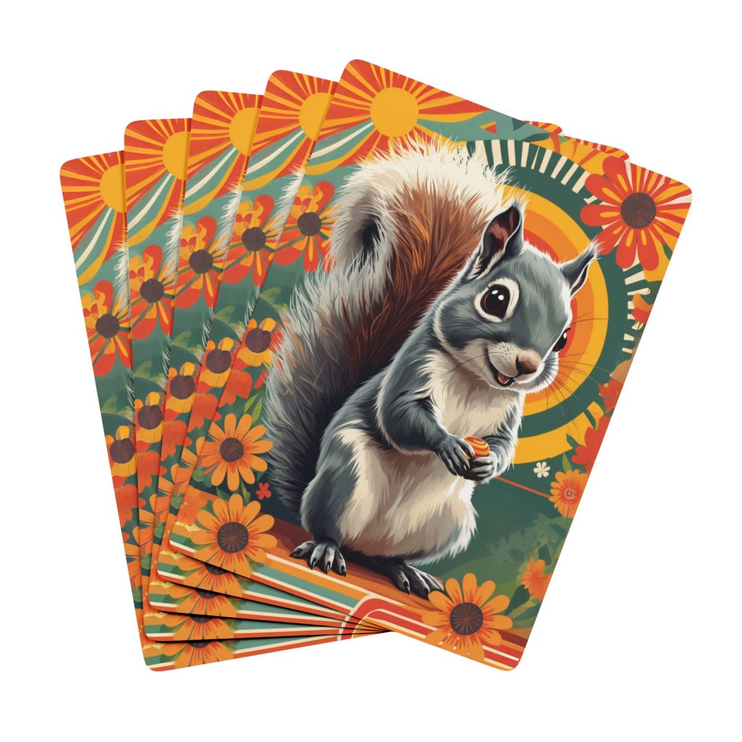 Vintage Themed Squirrel Playing Cards, Fun Game Night, Perfect Gift for ...