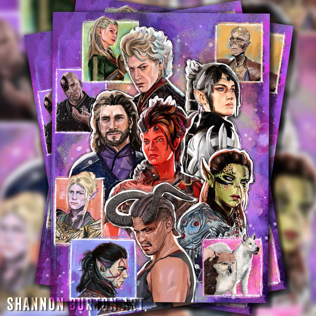 Baldur's Gate 3 Poster | Astarion Shadowheart Gale Wyll Karlach Lae'zel ...