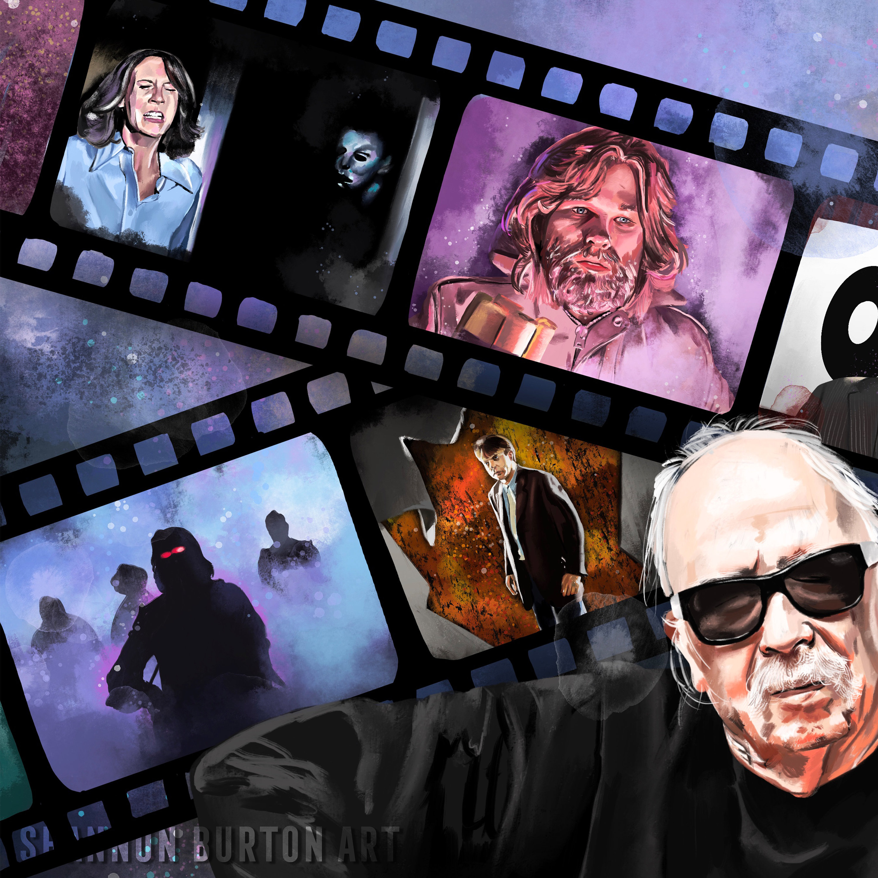 John Carpenter Horror Movie Tribute Painting Halloween the Thing in the ...