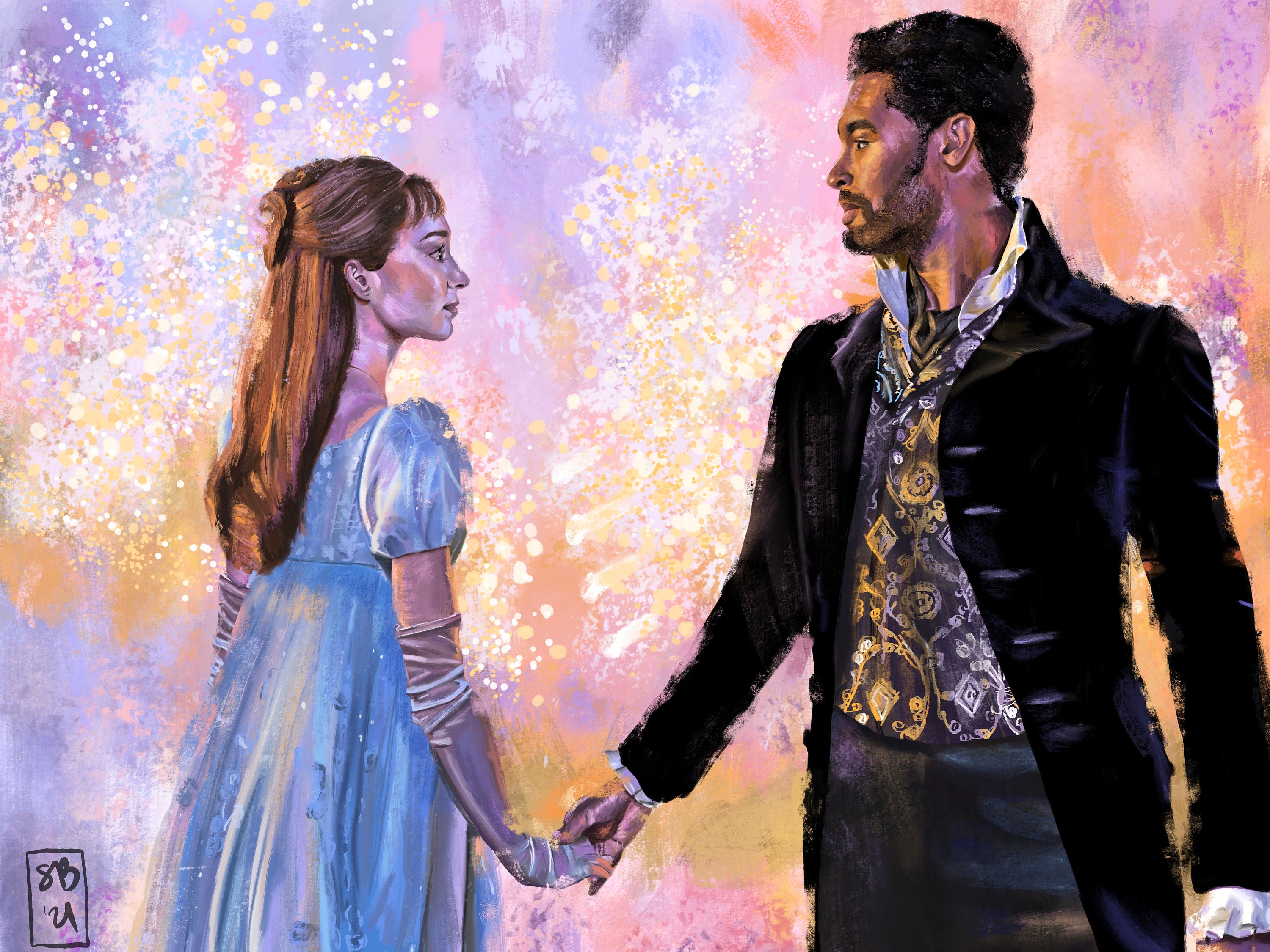 Daphne and Simon Bridgerton Art Print - Etsy Denmark