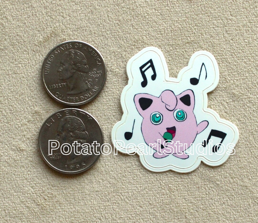 Jigglypuff Pokemon Cute Music Notes Sticker - Etsy UK