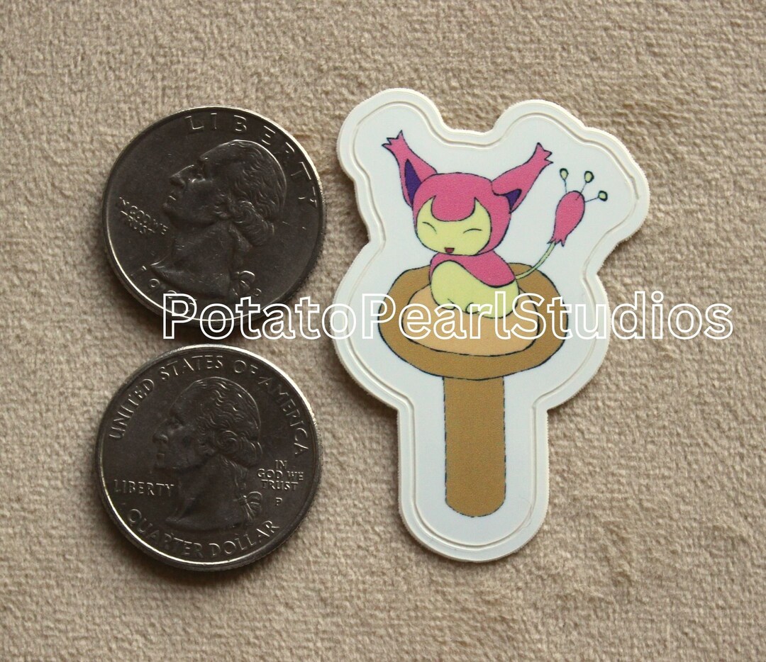 Skitty Cat Tree Cute Pokemon Sticker - Etsy