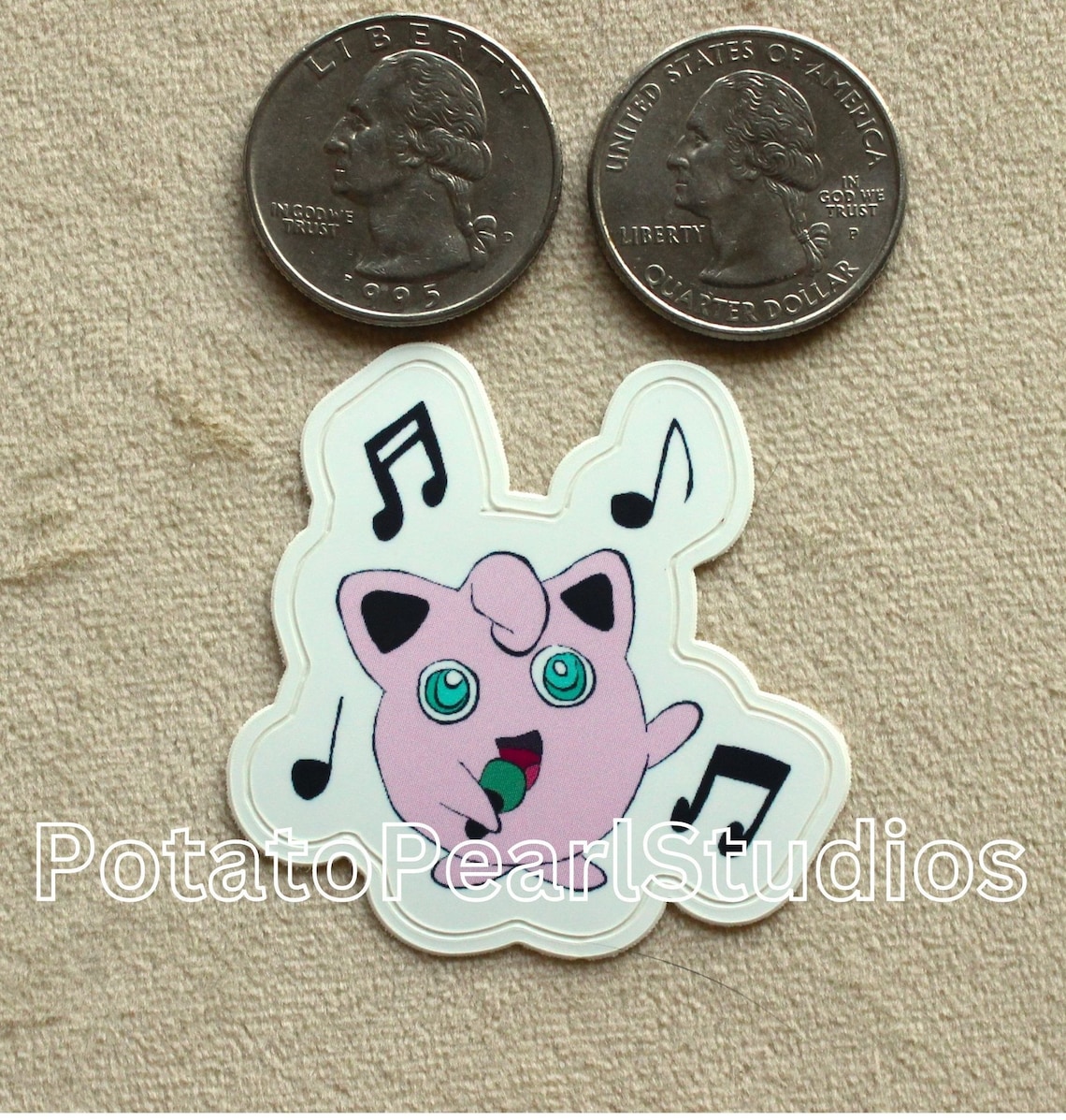 Jigglypuff Pokemon Cute Music Notes Sticker - Etsy Israel