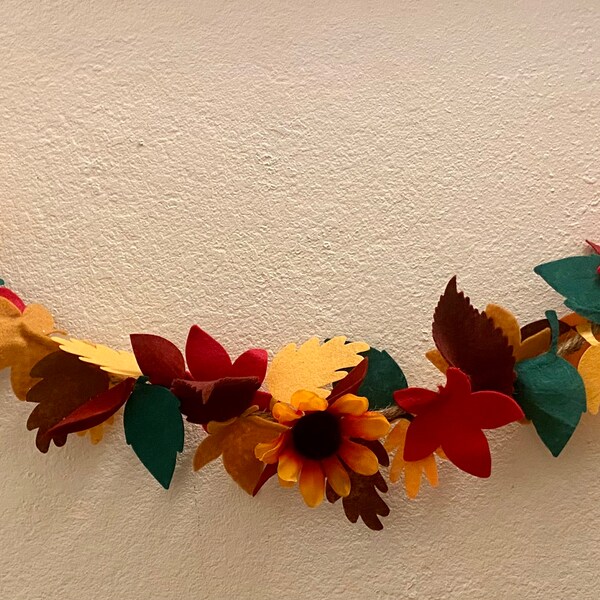 Felt Leaf Garland - Etsy