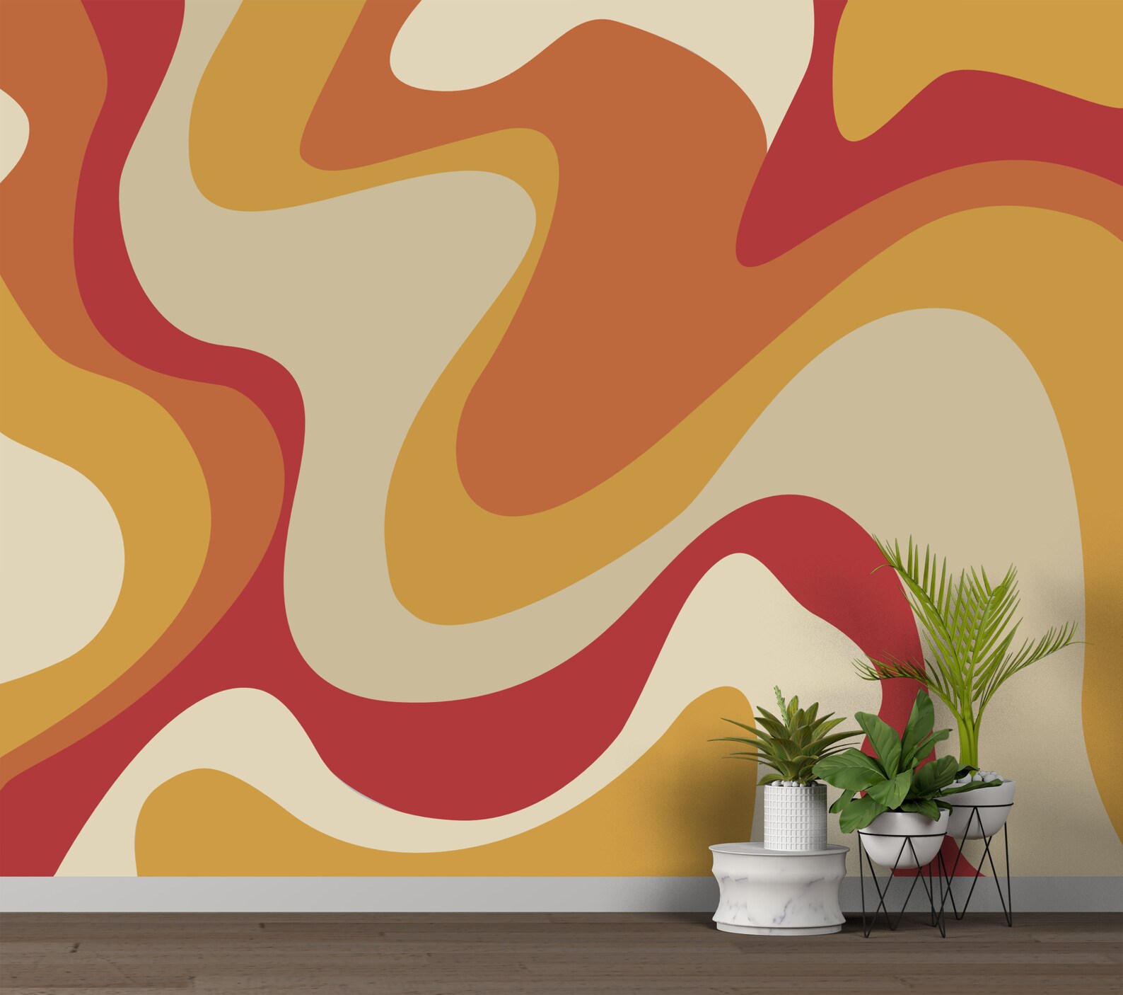 70s Wallpaper Orange Wallpaper Retro Wallpaper Colorful - Etsy
