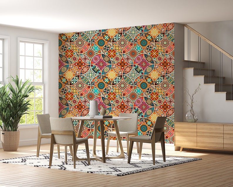 Vintage Wallpaper Moroccan Wallpaper Traditional or Self - Etsy