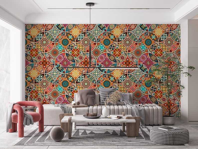 Vintage Wallpaper Moroccan Wallpaper Traditional or Self - Etsy