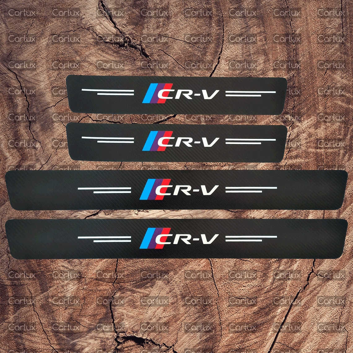 For Honda CRV Car Door Plates Sill Scuff Anti Scratch Carbon Fiber ...
