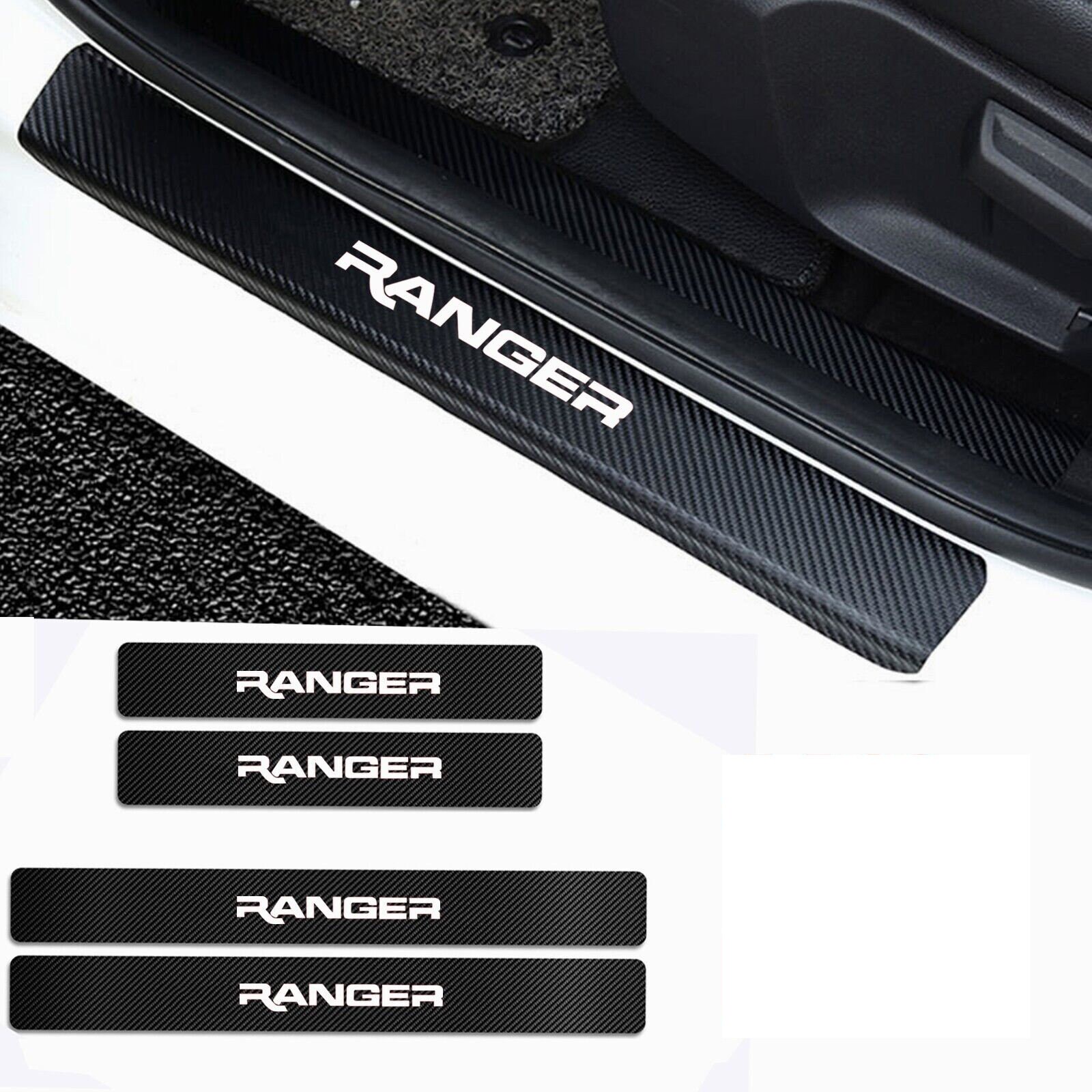 Ford Ranger Carbon Fiber Door Sill Scuff Plate Protector Anti - Etsy ...