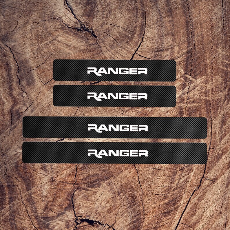Ford Ranger Carbon Fiber Door Sill Scuff Plate Protector Anti Scratch ...