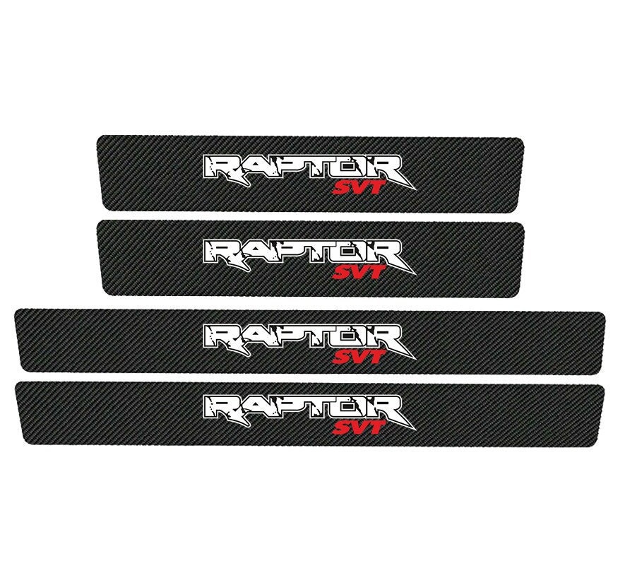 Ford F-150 Raptor SVT Carbon Fiber Car Door Sill Scuff Plates Anti ...