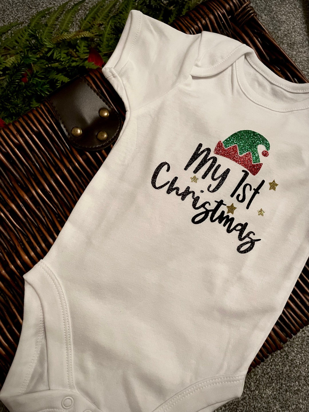 My First Christmas Baby Grow - Etsy