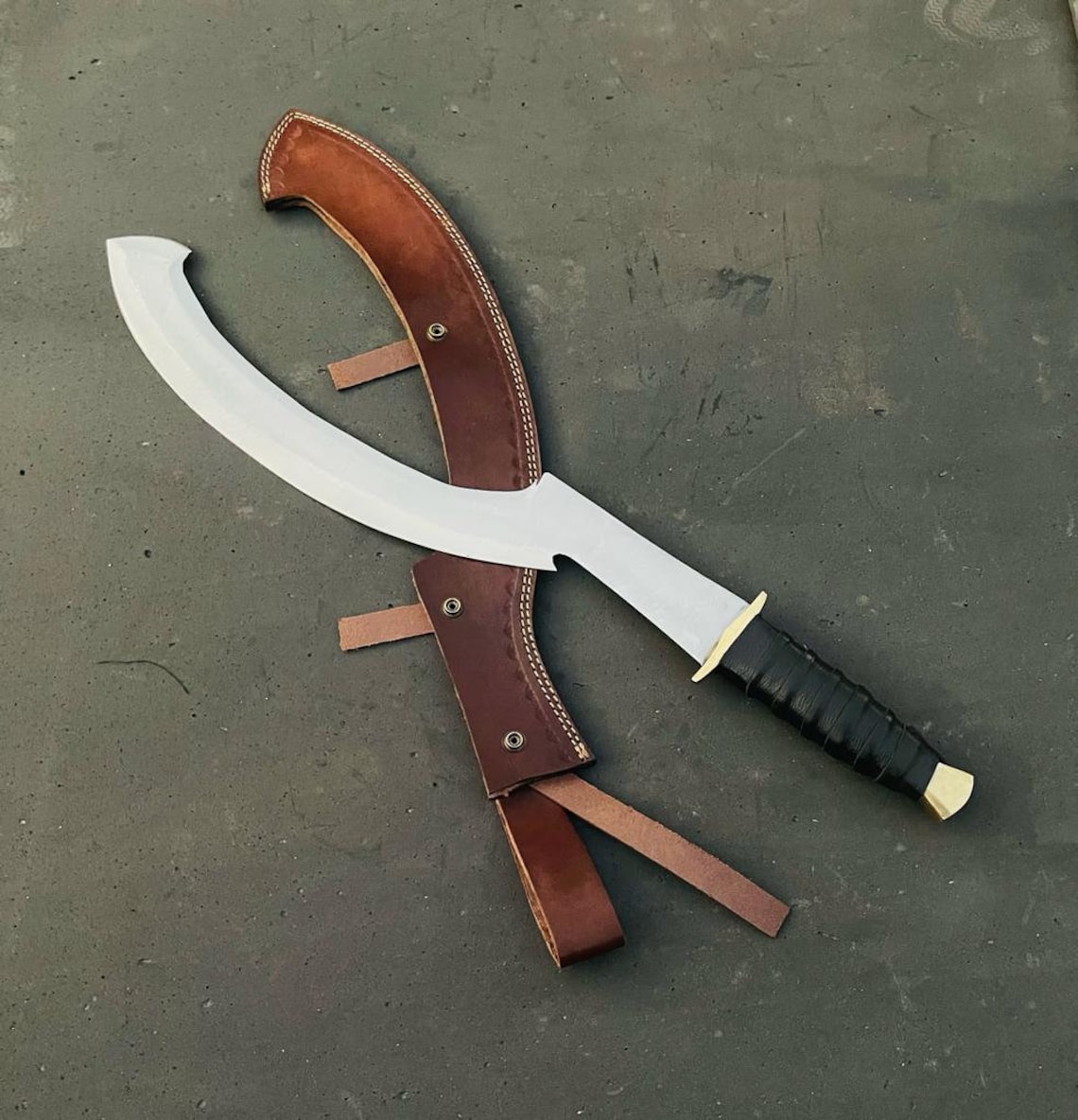 Egyptian Khopesh Sword | Custom Handmade Egyptian Khopesh With Leather ...