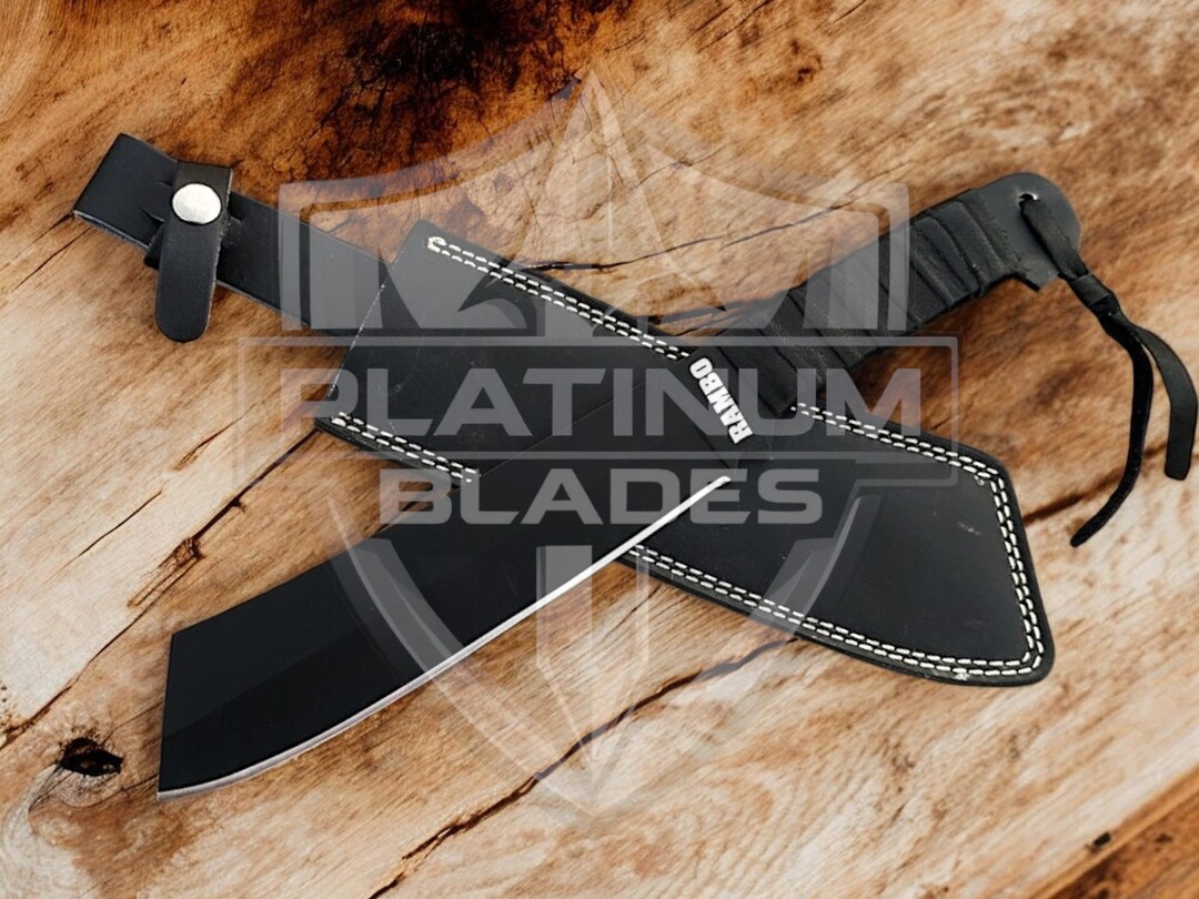Rambo IV Machete | Handmade John Rambo Movie Replica Knife With Leather ...