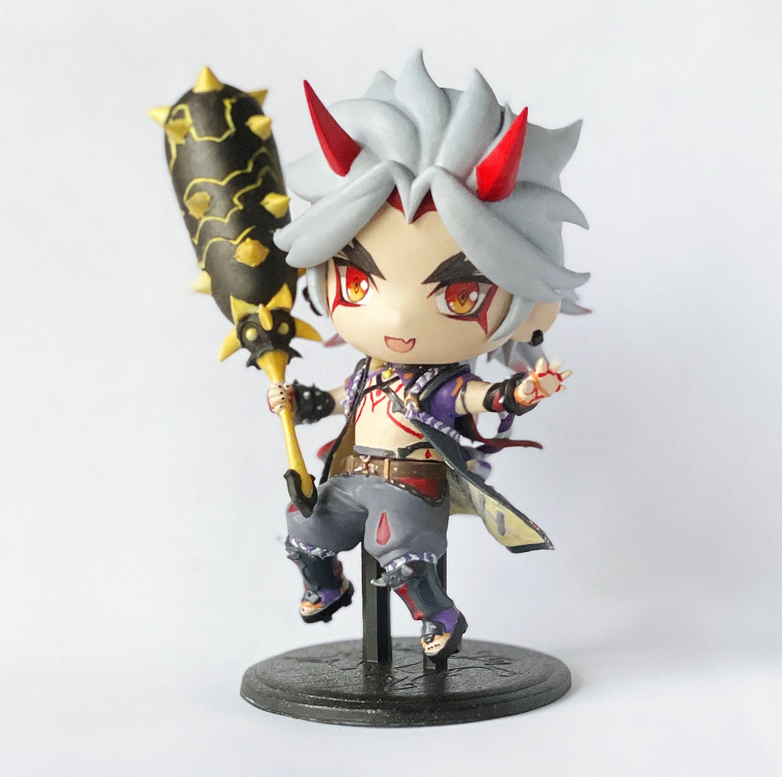 Arataki Itto Chibi Figure genshin Impact fan-made | Etsy