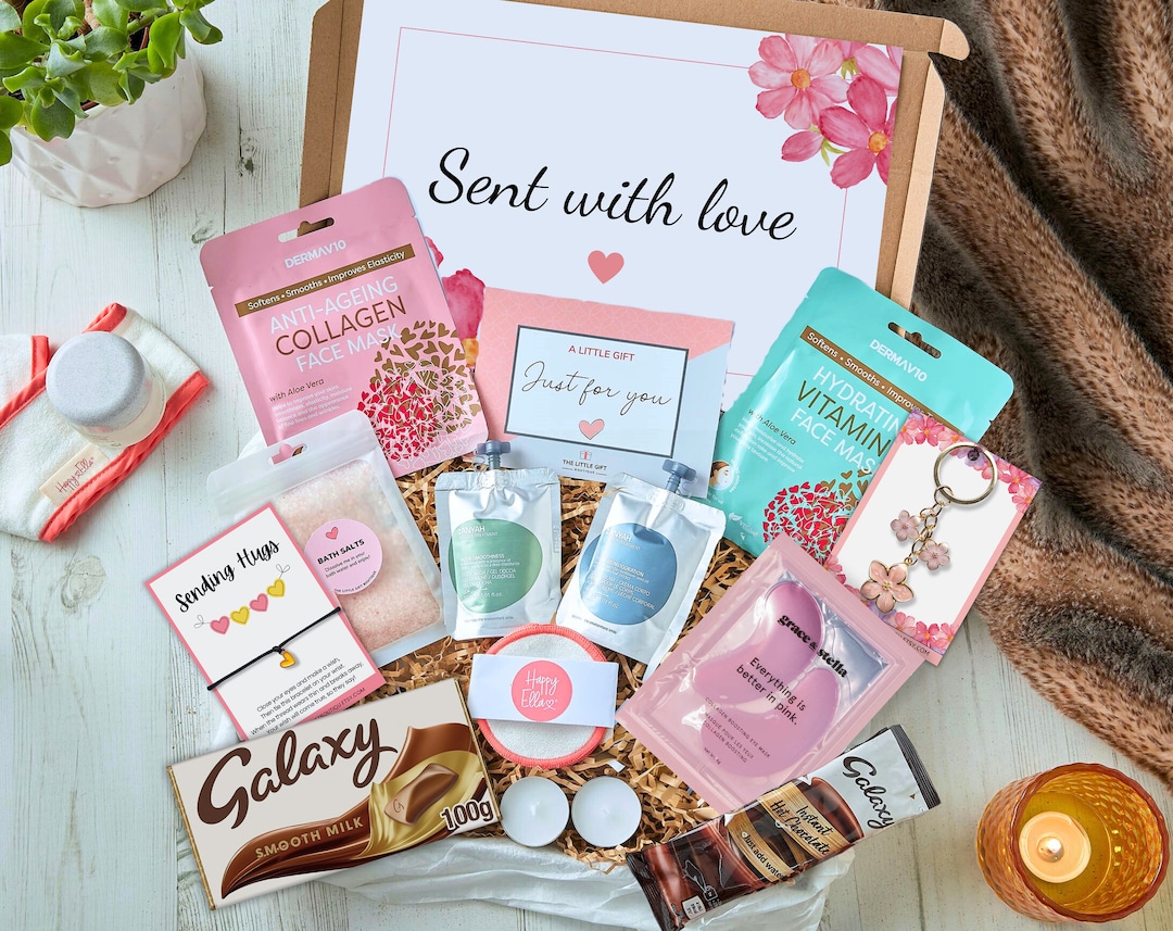Pamper Gift Box for Her Self Care Package, Hug in a Box Pamper Hamper ...