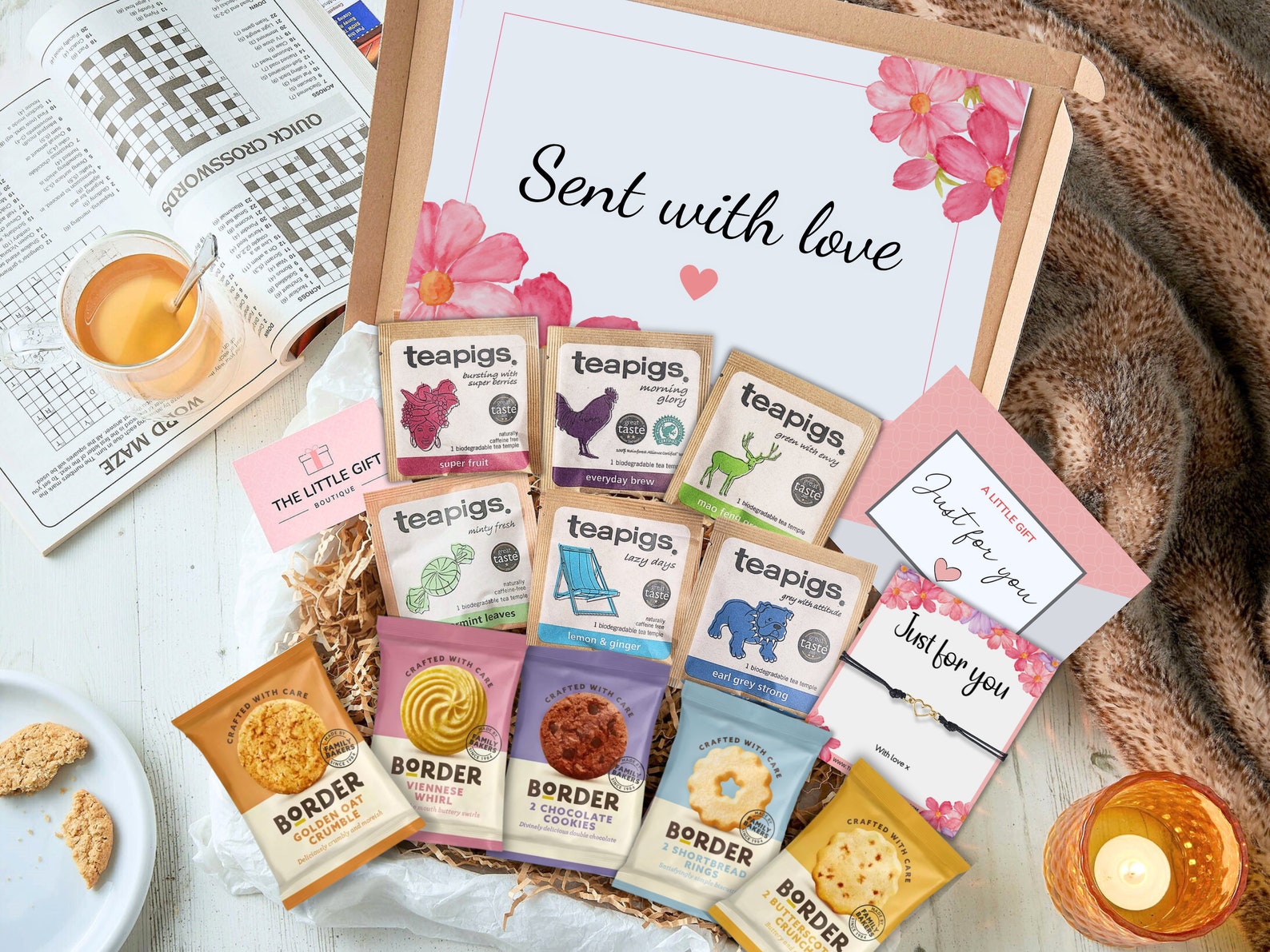 Tea and Biscuit Treat Box, Tea and Biscuit Hamper, Tea and Biscuit Gift ...