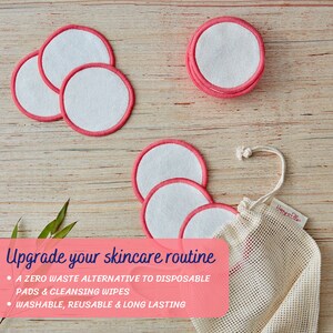 Reusable Bamboo Face Pads, 18 Makeup Remover Pads, Cleansing Pads With ...