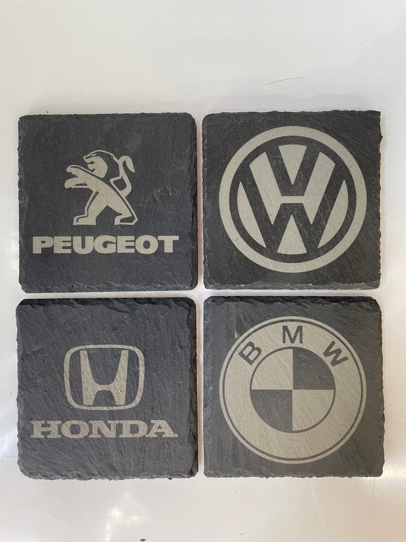 Car Logo Slate Coasters Personalized Home Décor Ornaments & Accents ...