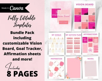 Pink Vision Board - Etsy