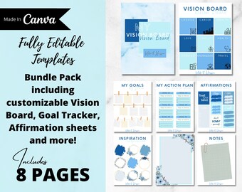 Printable Vision Board Kit 2024 - Etsy UK