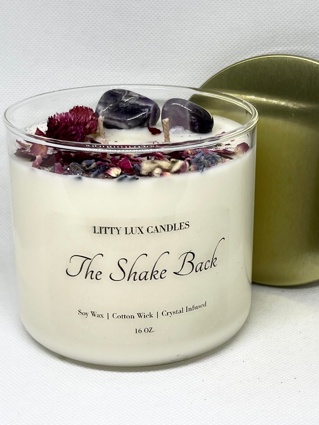 The Shake Back Crystal Candle Crystal Candle Manifesting - Etsy