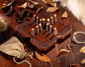Brandubh (Brandub, Tablut) Juego de Mesa hecho a mano con resina ...