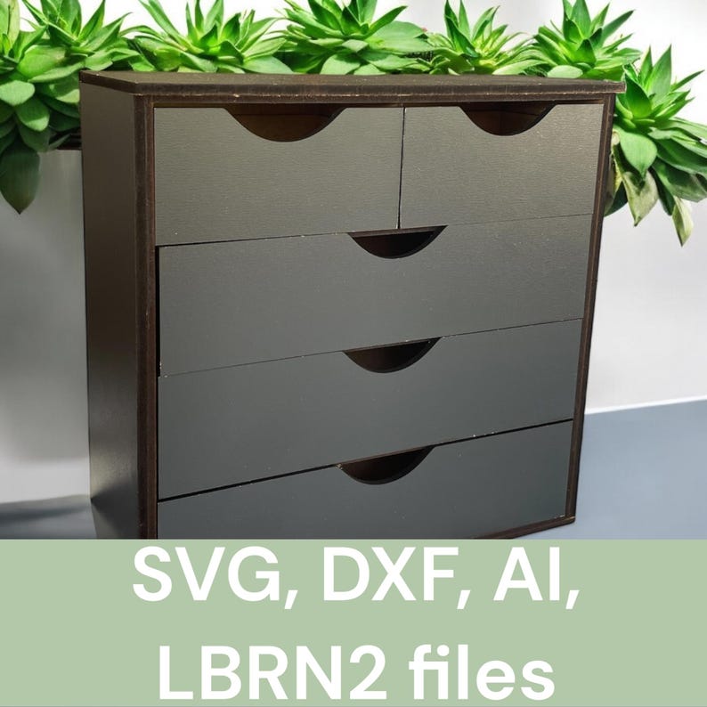 Dollhouse Dresser Drawer 1:6 Scale, SVG and DXF (AI, LBRN2) File for ...
