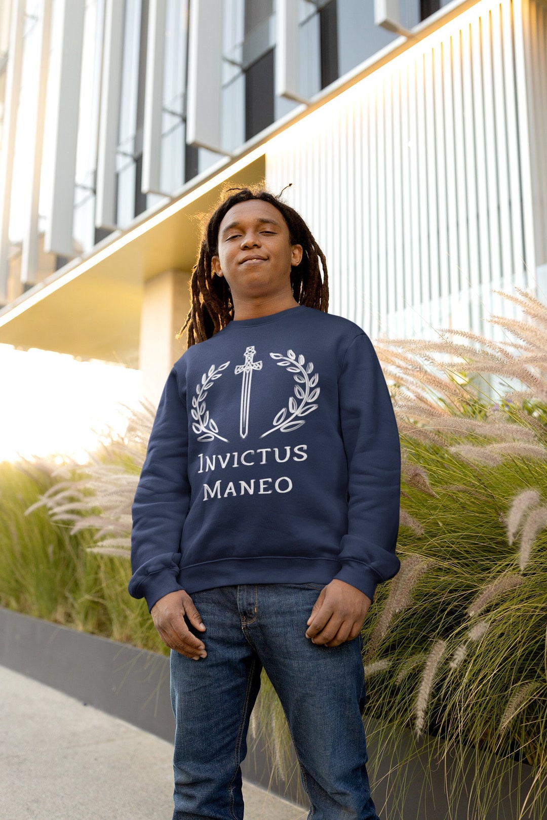 Invictus Maneo I Remain Unvanquished Sweatshirt, Latin Phrase Workout ...