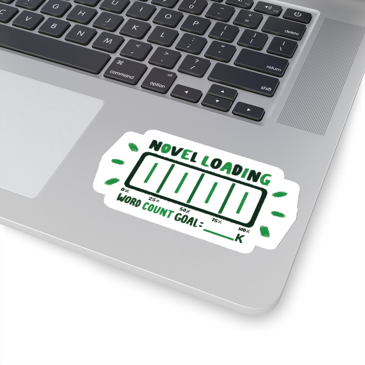 Novel Loading Progress Bar Tracker Laptop Sticker, Word Count Goal ...