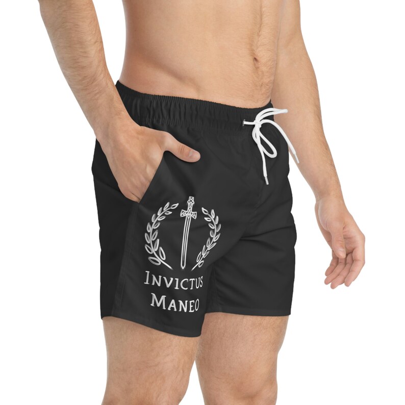 Invictus Maneo Latin Phrase Swim Trunks - Etsy