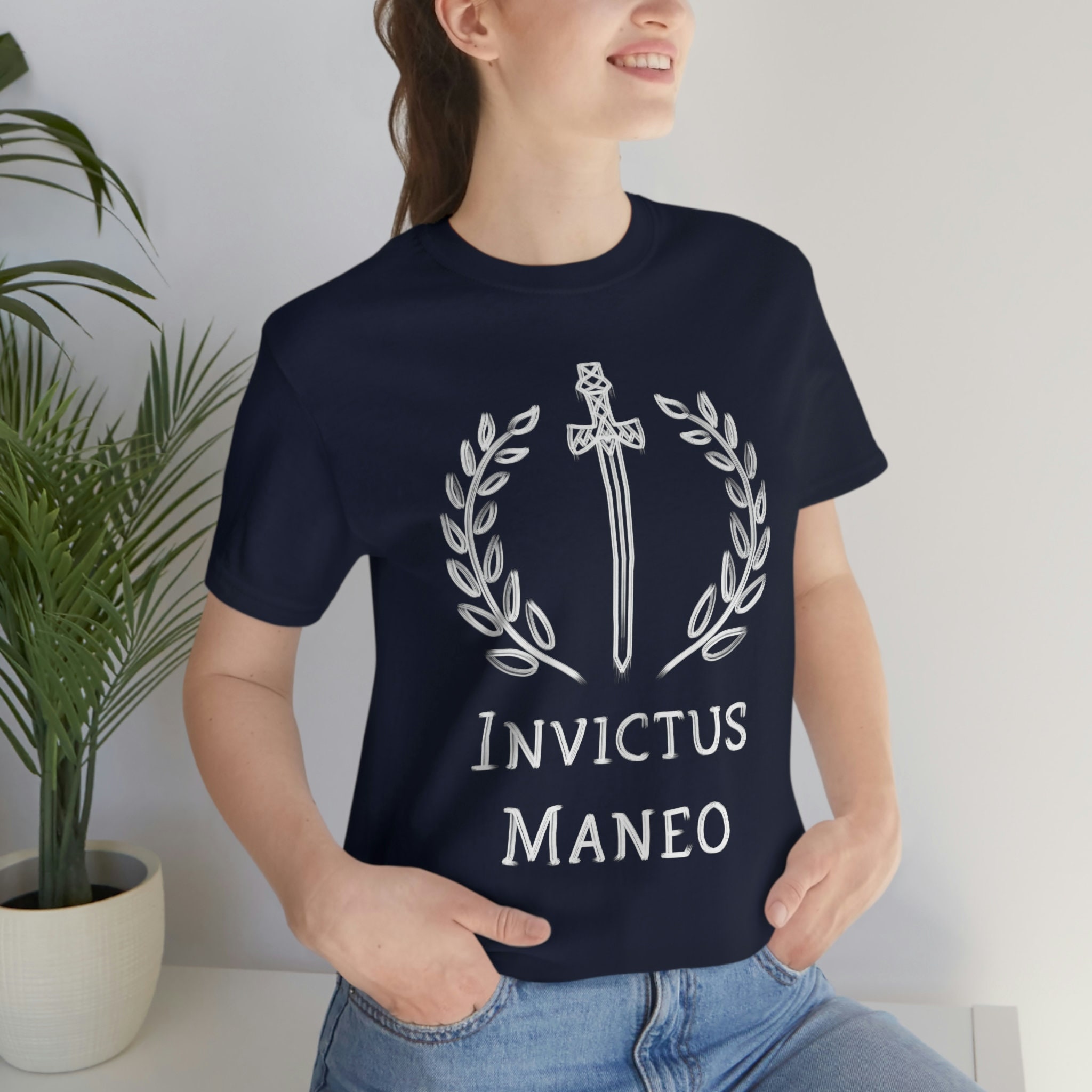 Invictus Maneo Latin Phrase T-shirt - Etsy