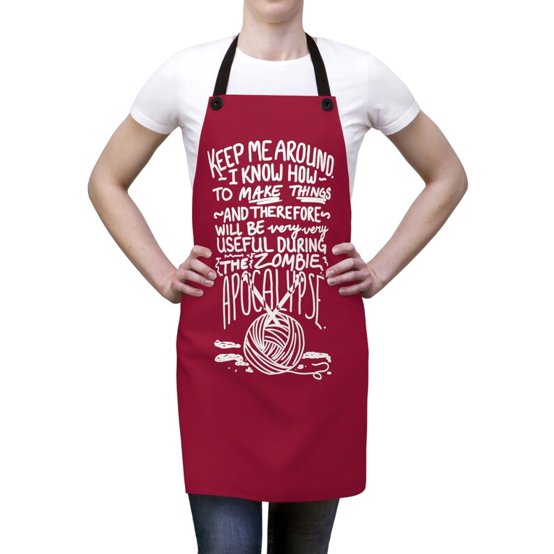 Apocalypse Crafter Zombie Prepper Apron | Keep Me Around for the Zombie ...