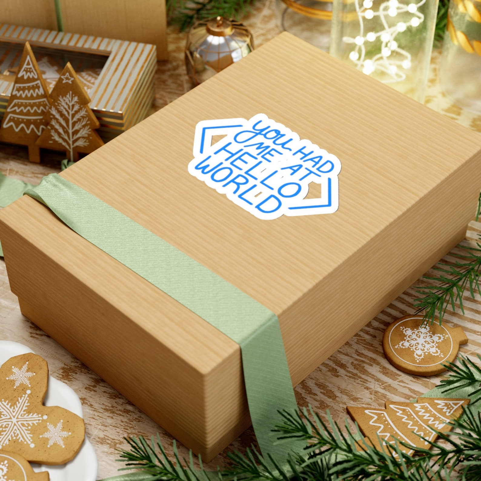 You Had Me at Hello World Sticker, Small Gift for Programmer Software ...