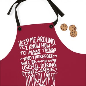 Apocalypse Crafter Zombie Prepper Apron | Keep Me Around for the Zombie ...