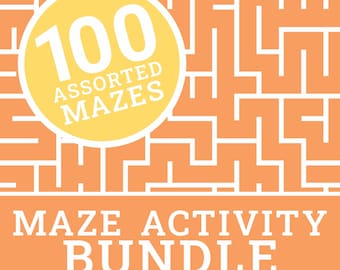 Printable Maze Puzzle Pages | 100 Assorted Mazes | Activity Maze ...