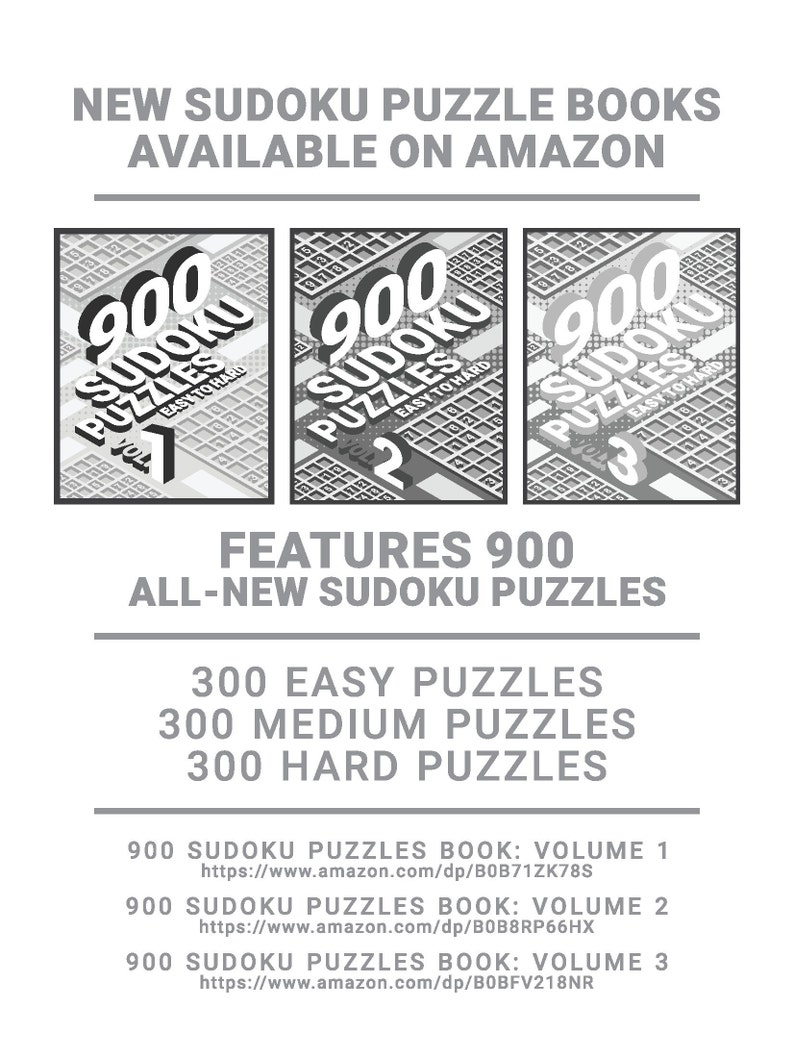 Sudoku Puzzles - Hard Level Collection - Volume 1 | 300 Printable Hard ...