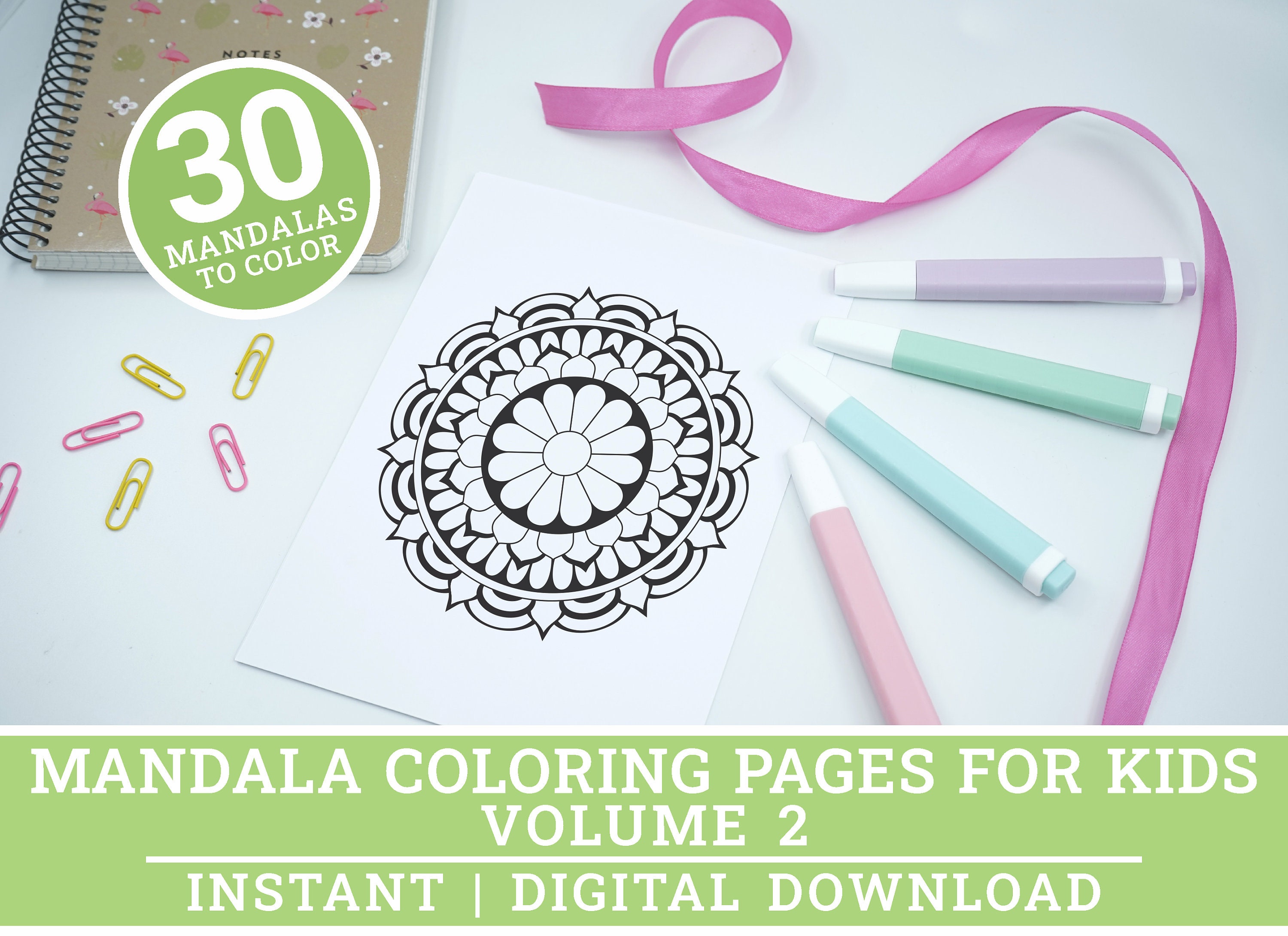 Mandala Coloring Pages for Kids - Vol 2 | 30 Unique Mandala Designs ...