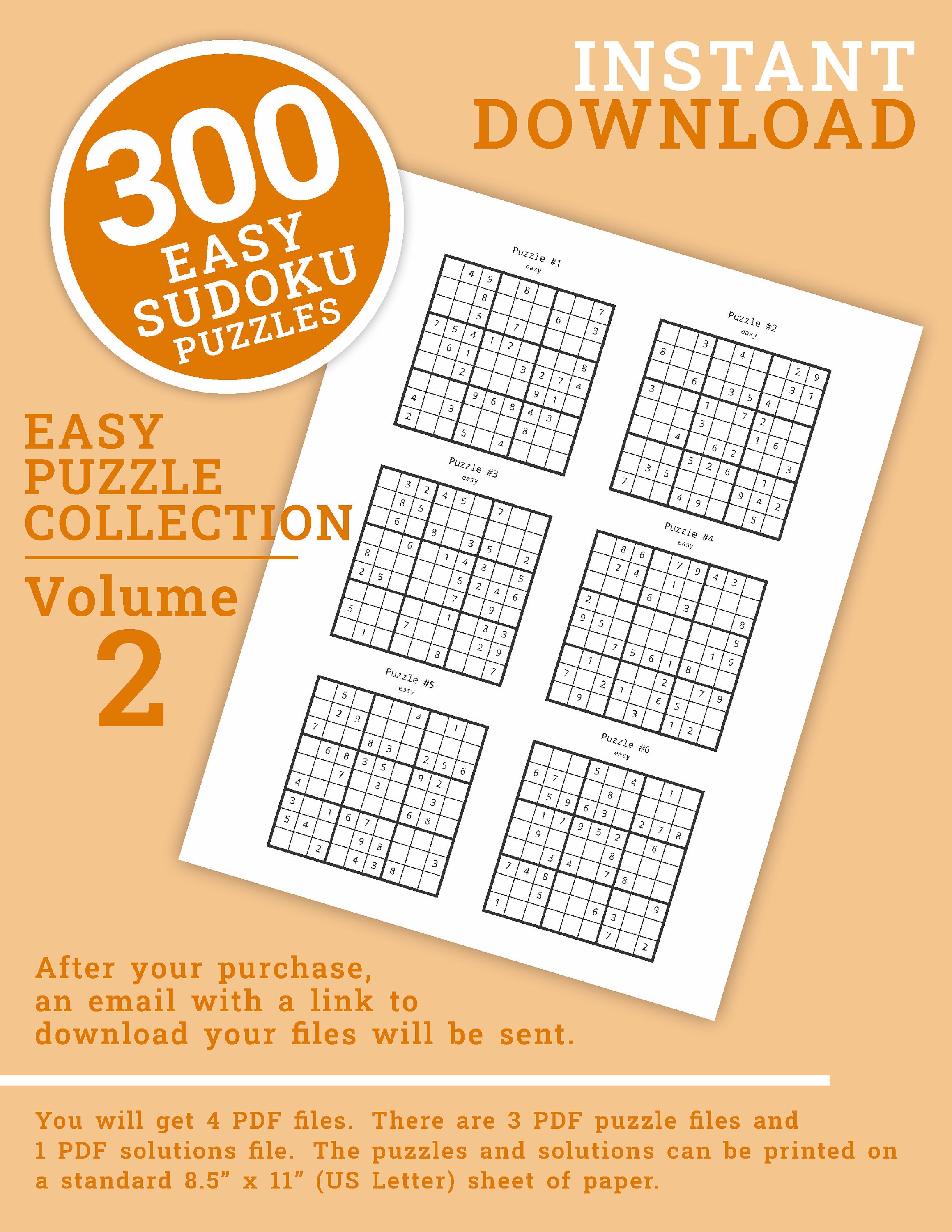 Sudoku Puzzles - Easy Level Collection - Volume 2 | 300 Printable Easy ...