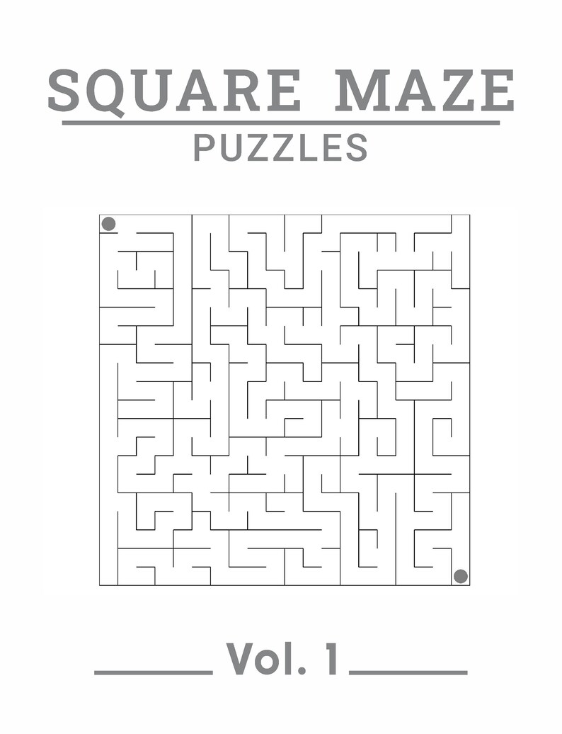 Printable Maze Puzzle Pages | 100 Assorted Mazes | Activity Maze ...