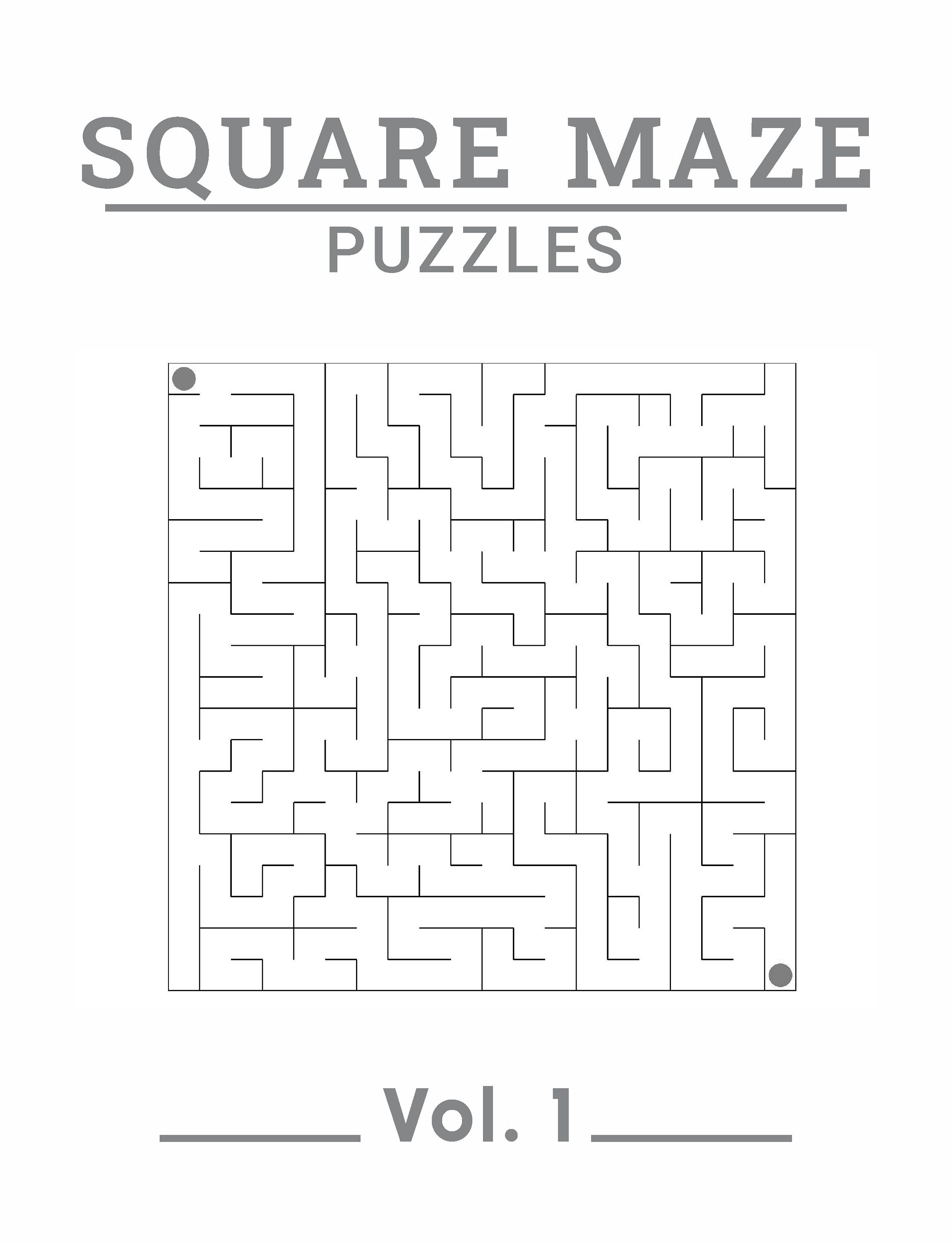Printable Maze Puzzle Pages | 100 Assorted Mazes | Activity Maze ...